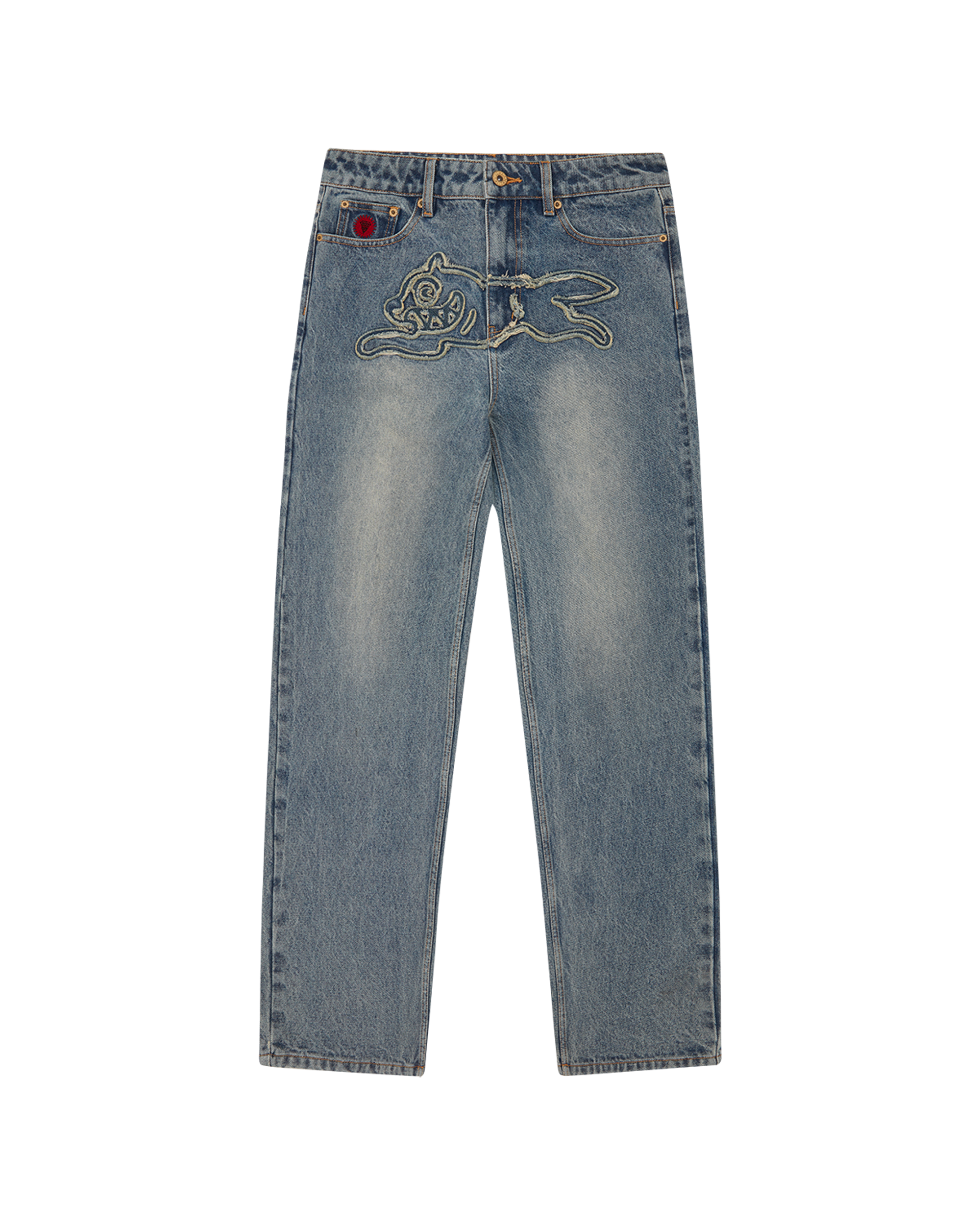 Womens Distressed Running Dog Denim Pants – Billionaire Boys Club