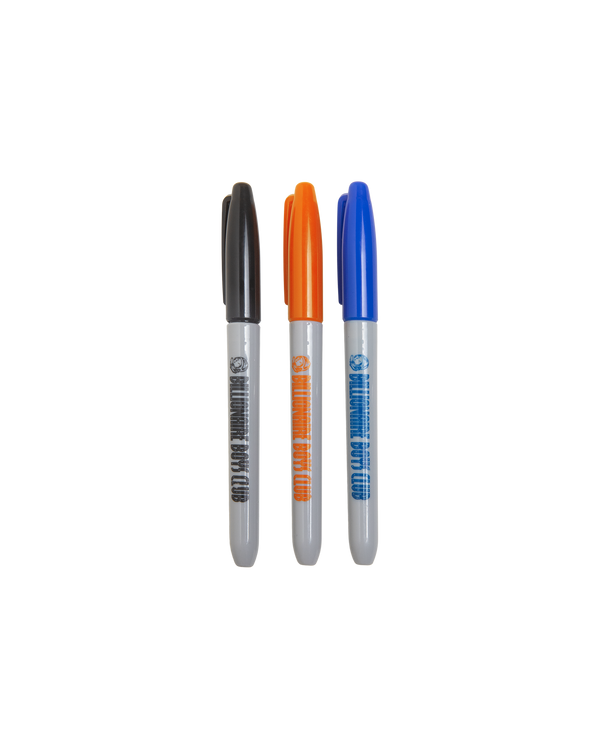 Straight Logo Sharpie 3-Pack – Billionaire Boys Club